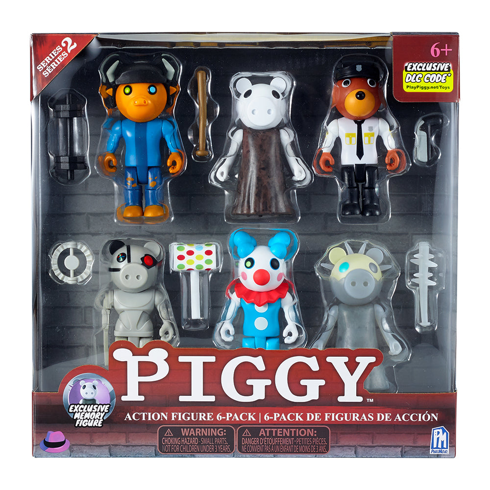 PIGGY Official Store - PIGGY - Action Figure 6-Pack (Six 3.5" Buildable ...
